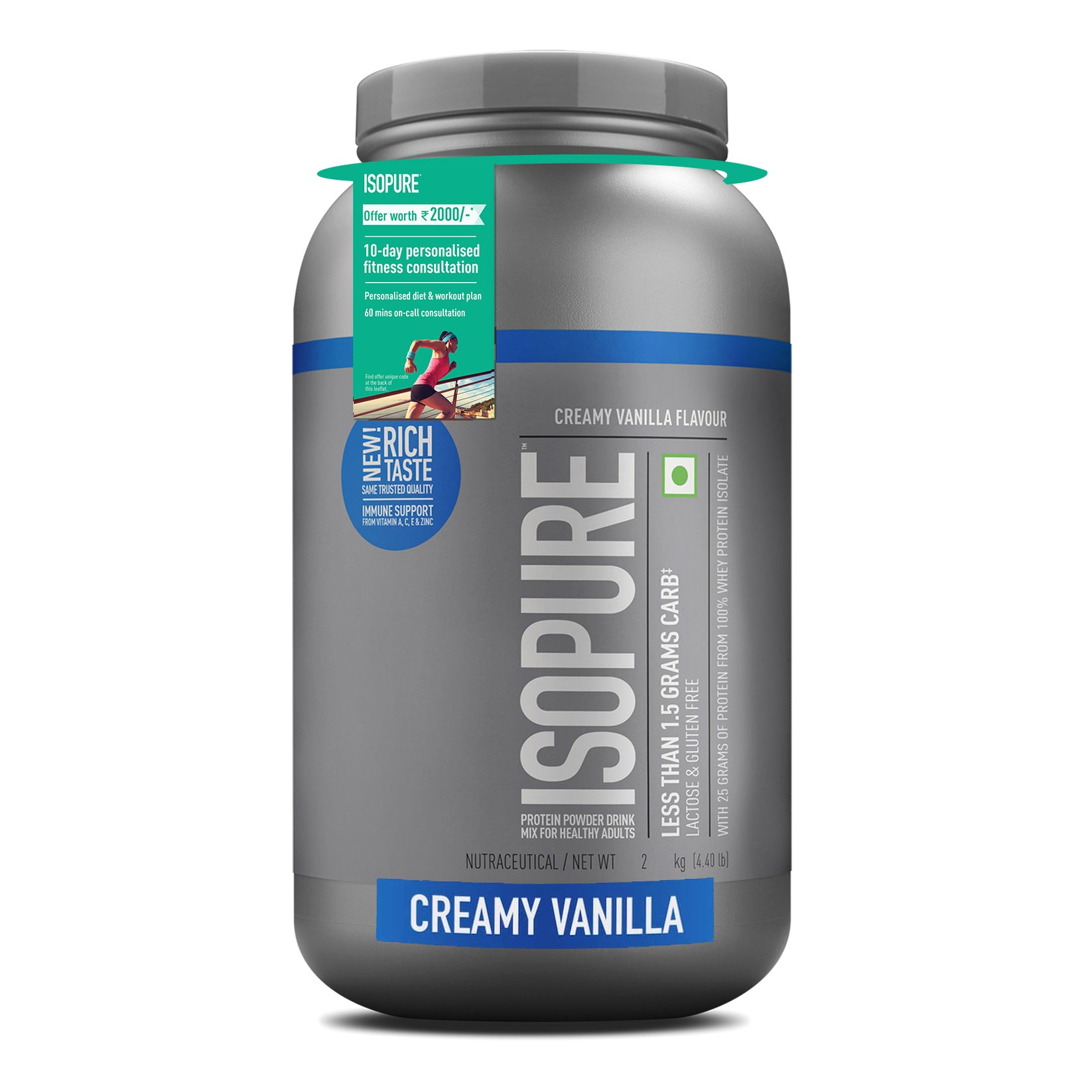 Isopure Whey Protein Isolate Powder with Vitamins for Immune Support ...