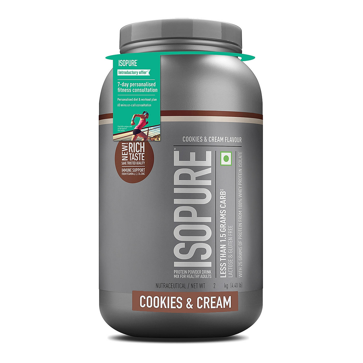 Isopure Whey Protein Isolate Powder with Vitamins for Immune Support ...