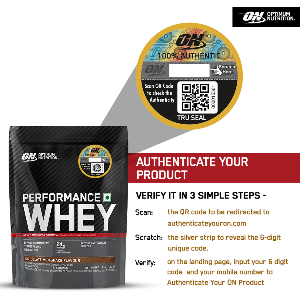 Performance Whey Protein Powder– 1Kg (Chocolate Milkshake)