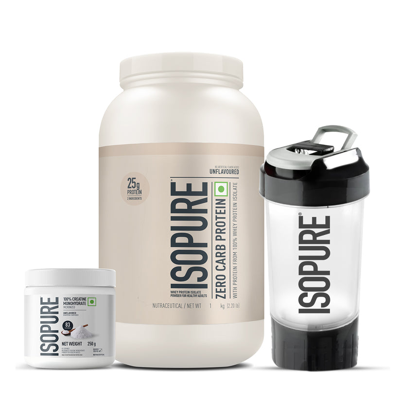 Isopure Unflavored 1 kg + Isopure 100% Creatine Monohydrate Micronized