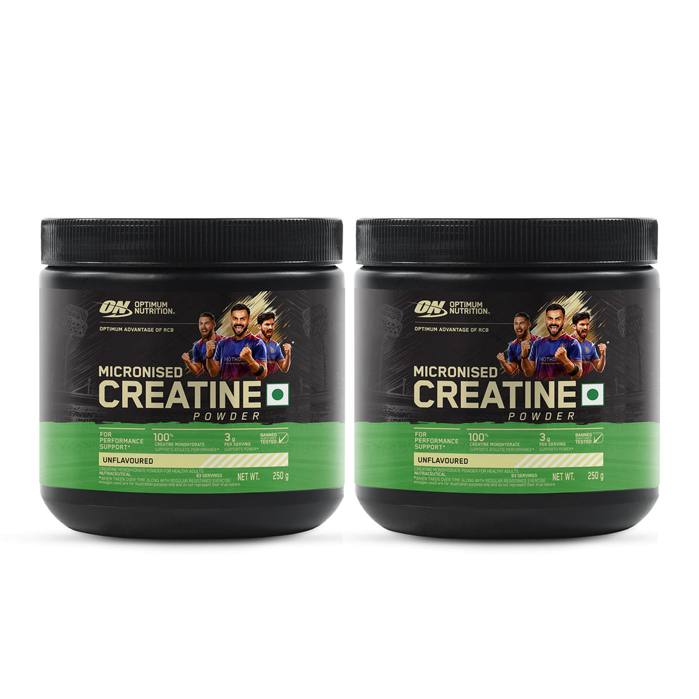 Unflavoured Micronised Creatine Powder 250 g - Pack of 2 - Optimum ...